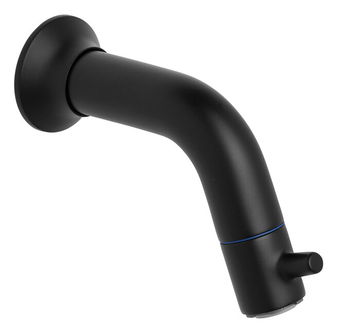Sky Matt black Pillar tap - wall mounted [https://damixa.com]